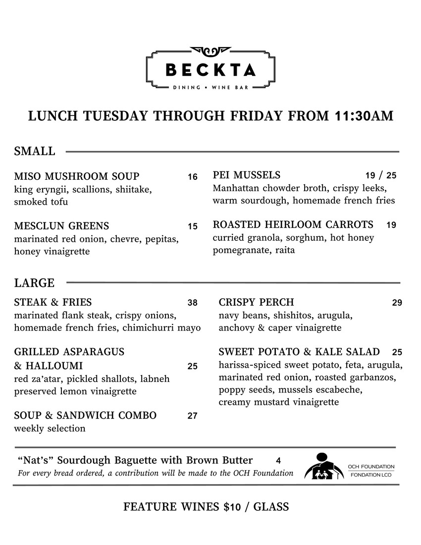 Lunch Menu